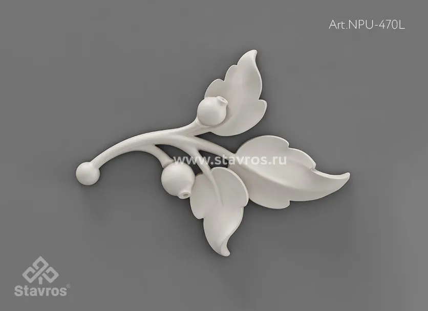 Резная накладка из полиуретана NPU-470L, из полиуретана, размером 80 мм ...